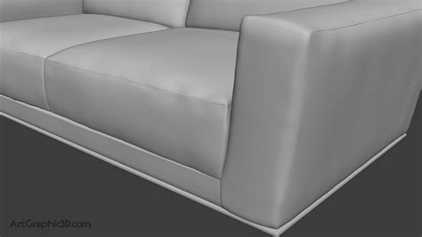 Modern 2 Seater Sofa 3d Model Download