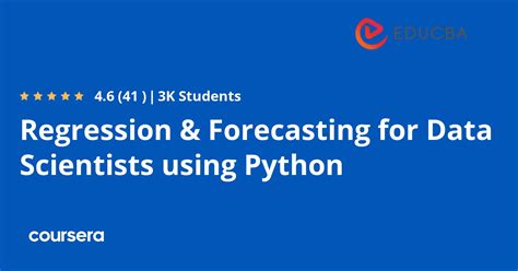 Regression Forecasting For Data Scientists Using Python Coursera