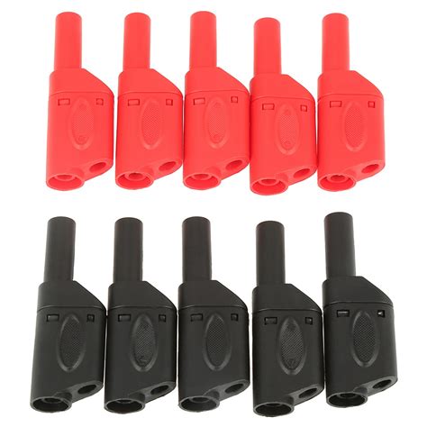 Conector Tipo Banana Conector Tipo Banana Apilable 10 Piezas 4 Mm Rojo