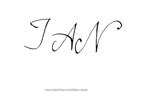 Ian Name Tattoo Designs