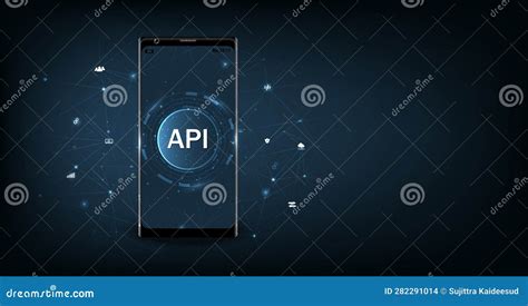Smartphone With API Abbreviation Stock Vector Illustration Of