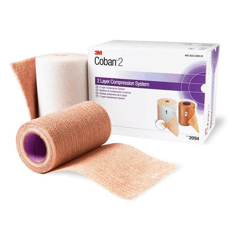 Coban 2 Layer Compression Bandage System 2094n 35 40 Mmhg 1 Set Tan