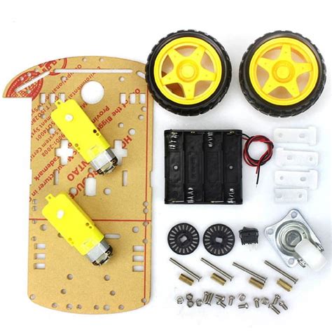 03541 2 Wheel Drive Motor Chassis Battery Box Kit For Arduino