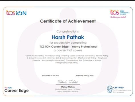 Harsh Pathak On Linkedin Tcsion Careeredge Continuouslearning