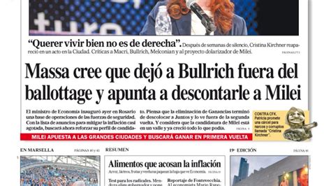 La Tapa Del Diario Perfil Del Domingo 24 De Septiembre De 2023 Perfil