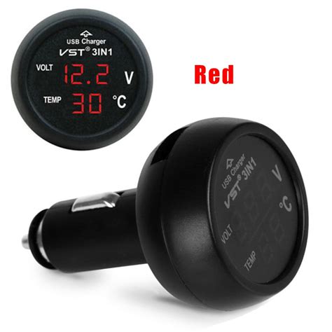 Accessoires Auto Voltmeter Thermometer Usb Lader A Vicedeal