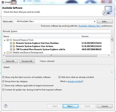 setting up eclipse for python development with remote system explorer