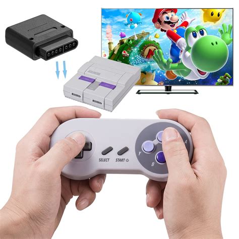 2 Pack 24ghz Wireless Controller For Original Snes Console