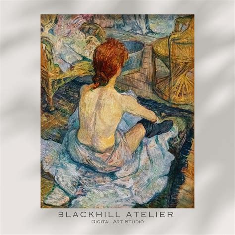 Toulouse Lautrec La Toilette Print Vintage French Nude Art Digital