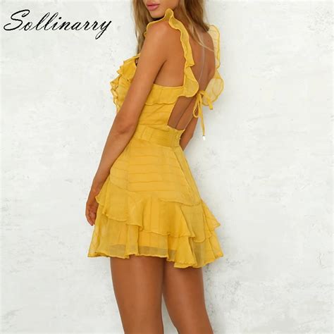 Free Shipping Chiffon Deep V Neck Women Sexy Casual Boho Winter Dresses