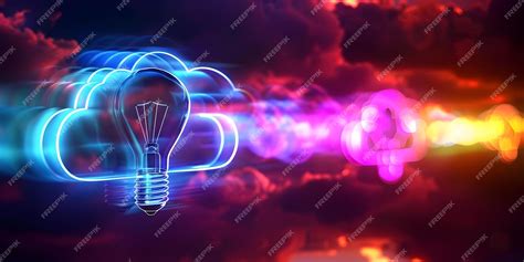 Premium Photo Lightbulb Cloud Symbolizes Innovative Power Potential