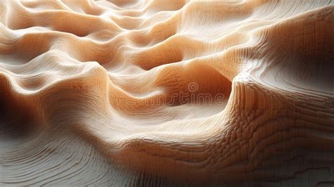 Abstract Wavy Beige Landscape Desert Terrain Stock Illustration