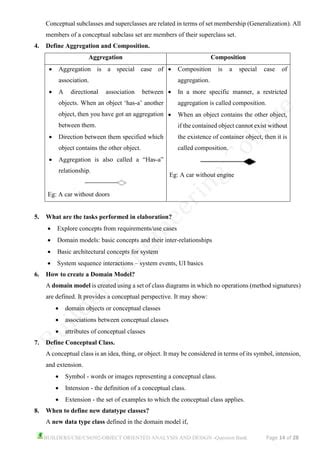 CS6502 OOAD Question Bank And Answer PDF
