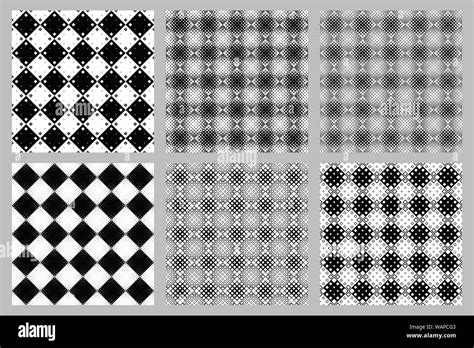 Geometrical Seamless Square Pattern Background Design Set Repeating Vector Graphic From