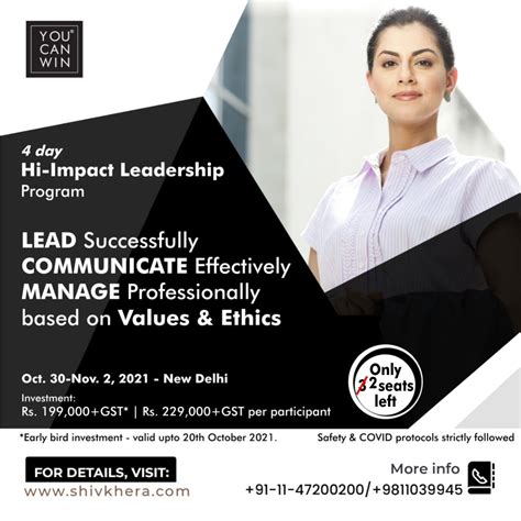Shiv Khera On Linkedin Hi Impact Leadership Shiv Khera