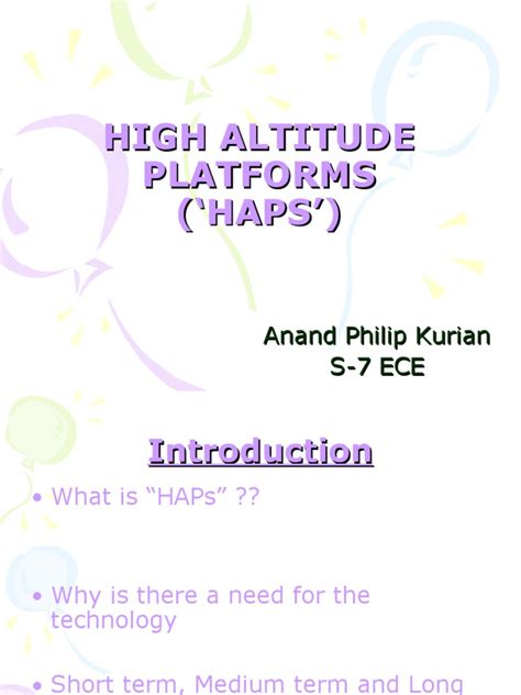 High Altitude Platforms Haps Pdf