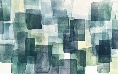Overlapping Translucent Shapes In Cool Tones Stock Illustration