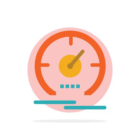 Gauge Dashboard Meter Speed Speedometer Abstract Circle Background Flat Color Icon 13146010