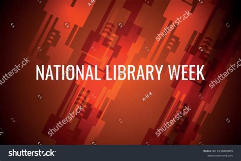 National Library Week Design Suitable Greeting Stock Vector Royalty