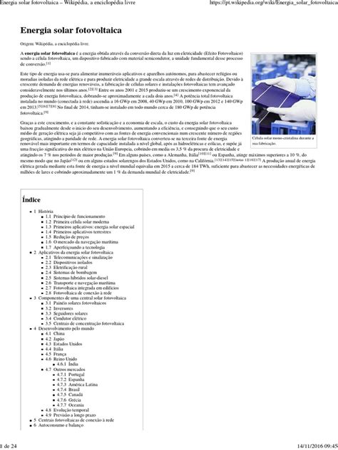 Energia Solar Fotovoltaica Wikipédia A Enciclopédia Livre Pdf