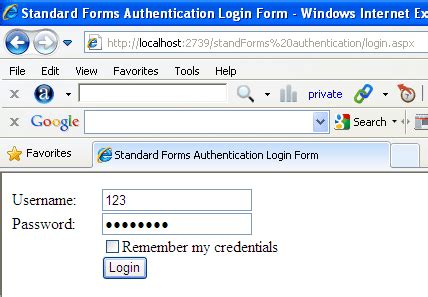 Web Form Authentication In ASP NET Using VB NET