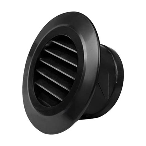 Black Abs Round Ventilation Hose Diffuser Grille Cover Wall Ceiling