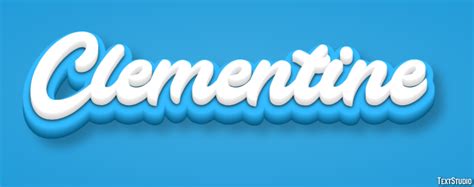 Clementine Текстовый эффект и дизайн логотипа Имя