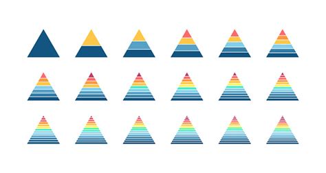 비즈니스 인포그래픽 요소입니다 적시성 단계 옵션 프로세스 다이어그램 차트 그래프가 있는 데이터 시각화 템플릿 벡터 템플릿입니다 피라미드 건축물에 대한 스톡 벡터 아트 및