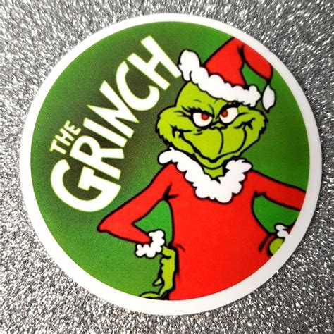Grinch Christmas Waterproof Sticker Dr Seuss Grinch Grinch