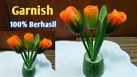 Garnish Simpel Bisa Pake Pisau Dapur Hiasan Tumpeng Dari Wortel Dan