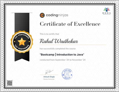 rahul wadhekar on linkedin java codingninjas topperformer