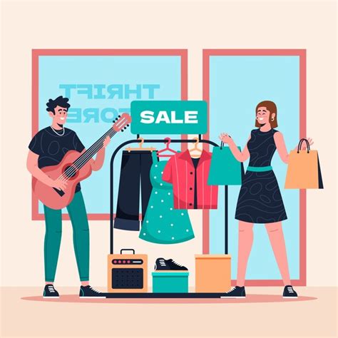 Illustration De Friperie Dessinée à La Main Vecteur Gratuite