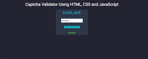 Create A Captcha Validation Form Using Html Css And Javascript