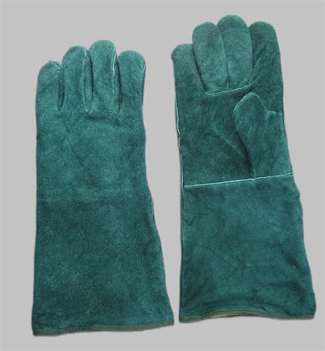 Elbow Lenth Long Cuff Fully Lined Cow Split Leather Welding Glove China Long Cuff Welder Glove