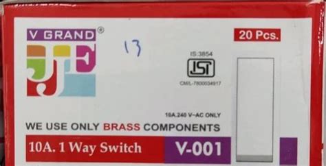 10a One Way Modular Switch At ₹ 13 Piece Moduler Switches In