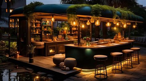 Premium Photo Outdoor Adventure By The Vibrant Bar Setting