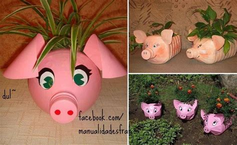 Recycled Pig Planters