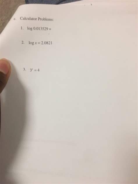 Solved 4 Conversions And Transformations A Logarithmic To