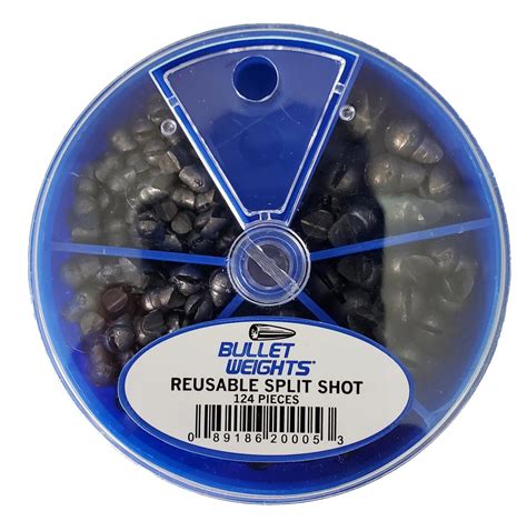 Bullet Weights Reusable Split Shot Selector 124 Pc Wind Rose North