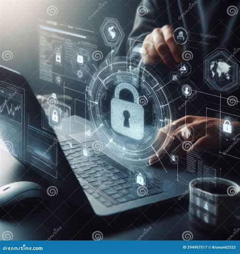 Network Security System Computer Network Internet Safety Stock Illustration Illustration Of