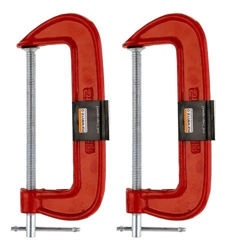 Kit 2 Grampos Tipo C Marceneiro Leve 8 Polegadas Starfer Parcelamento Sem Juros