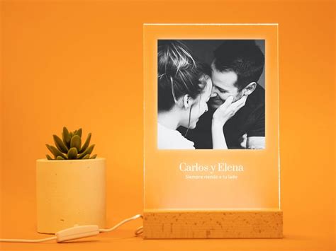 Lámpara de metacrilato personalizada Foto Regalador