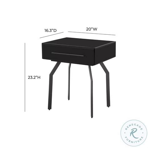 Santana Black Glass Side Table From Tov Coleman Furniture