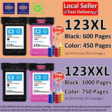 Compatible For HP 123XL Ink Cartridge HP 123XXL Ink HP 123 Ink