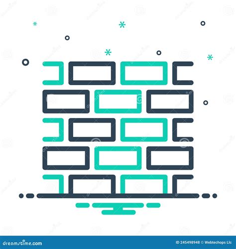 Barrier Cement Block Watercolor Illustration Barrier Concrete