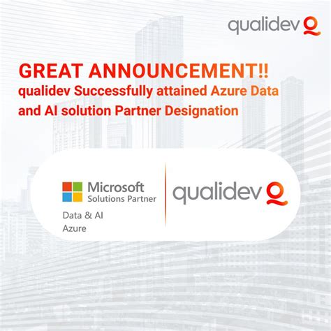 Qualidev On Linkedin Qualidev Microsoft Microsoftazure Dataai Partnership