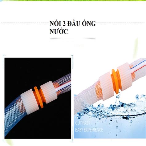 NỐI ỐNG NƯỚC Nối hai đầu ống nhựa chọn trong phân loại LOẠI MỚI CAM TRẮNG Vòi nước tưới cây