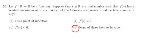 Solved Let F R R Be A Function Suppose That C E R Is Chegg