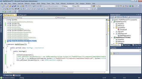 Pdfviewer Part 2 Adding A Toolbar With Radpdfviewer Silverlight And Wpf Youtube
