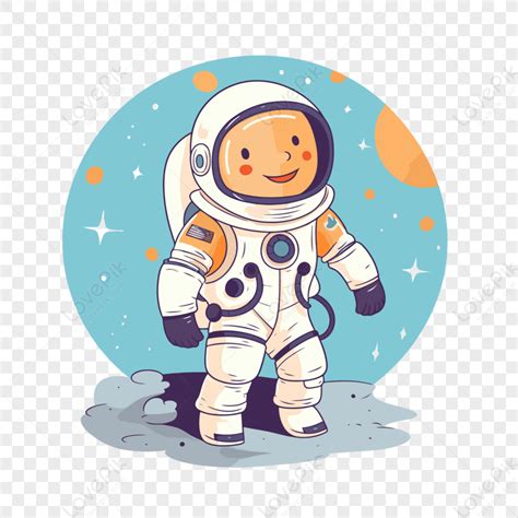 Astronauta Astronauta Bonito Astronauta Está Na Lua Em Um Planeta